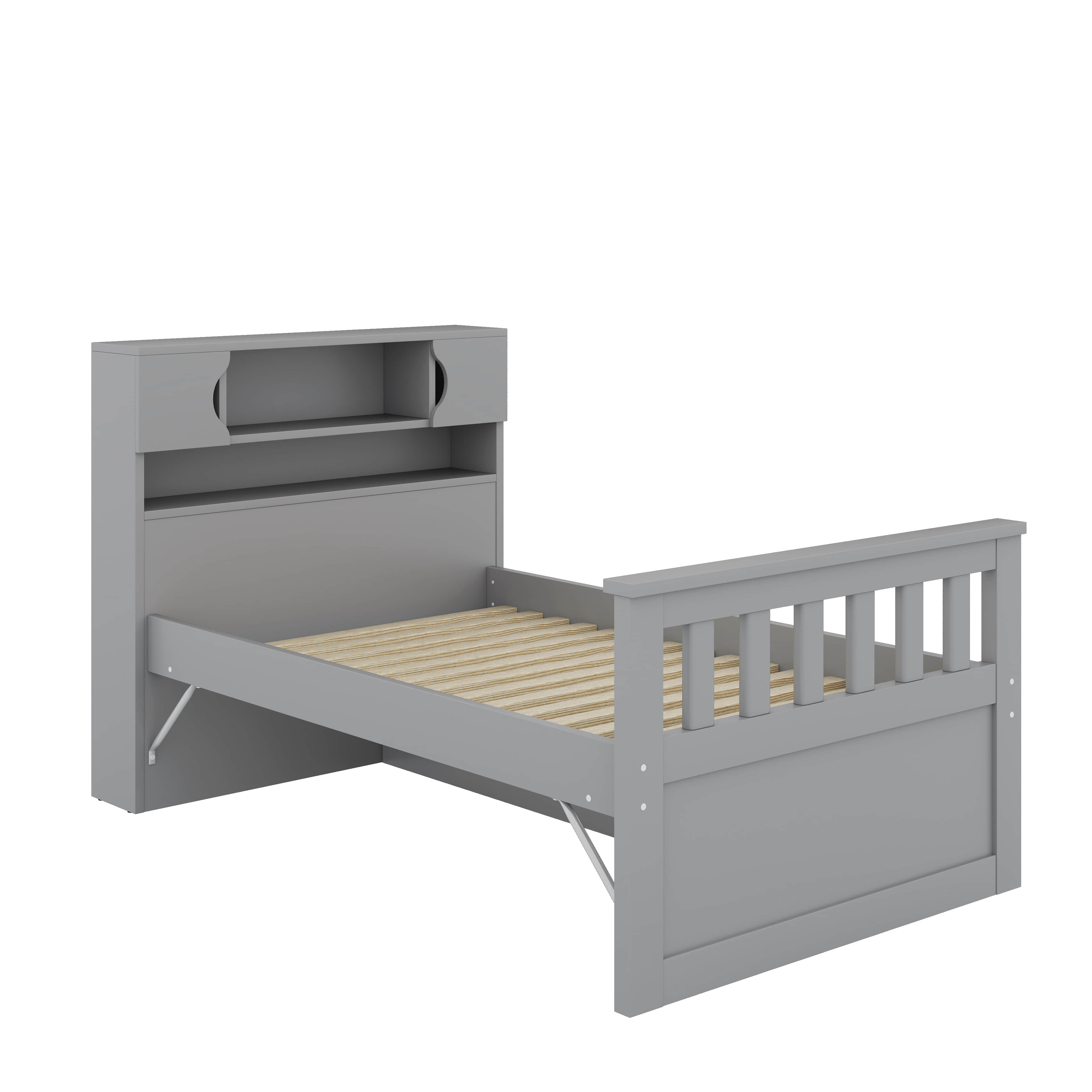 Lark Manor™ Twin Size Captain Platform Bed Frame With Storage Bookcases ...