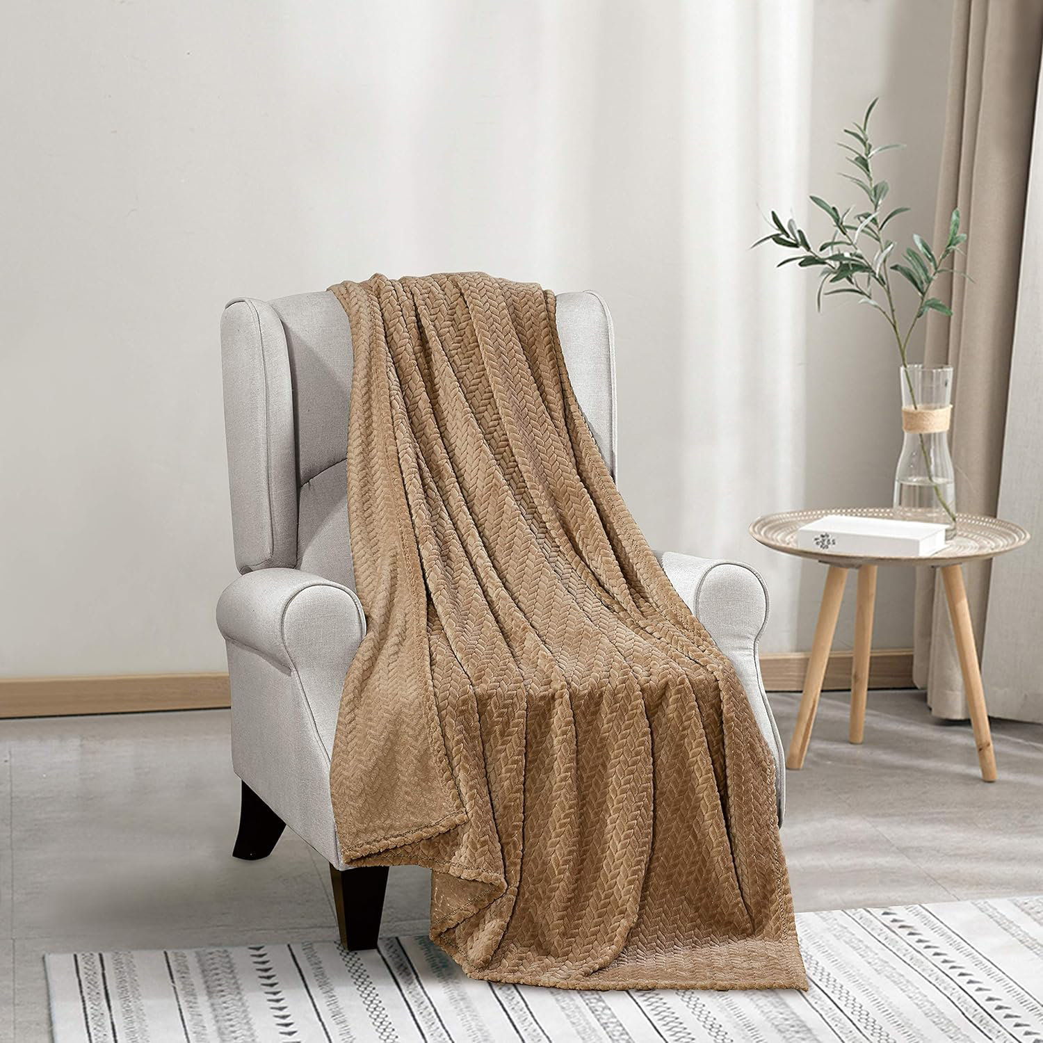 ELEGANT COMFORT Plain Weave / Muslin Throw Blanket | Wayfair