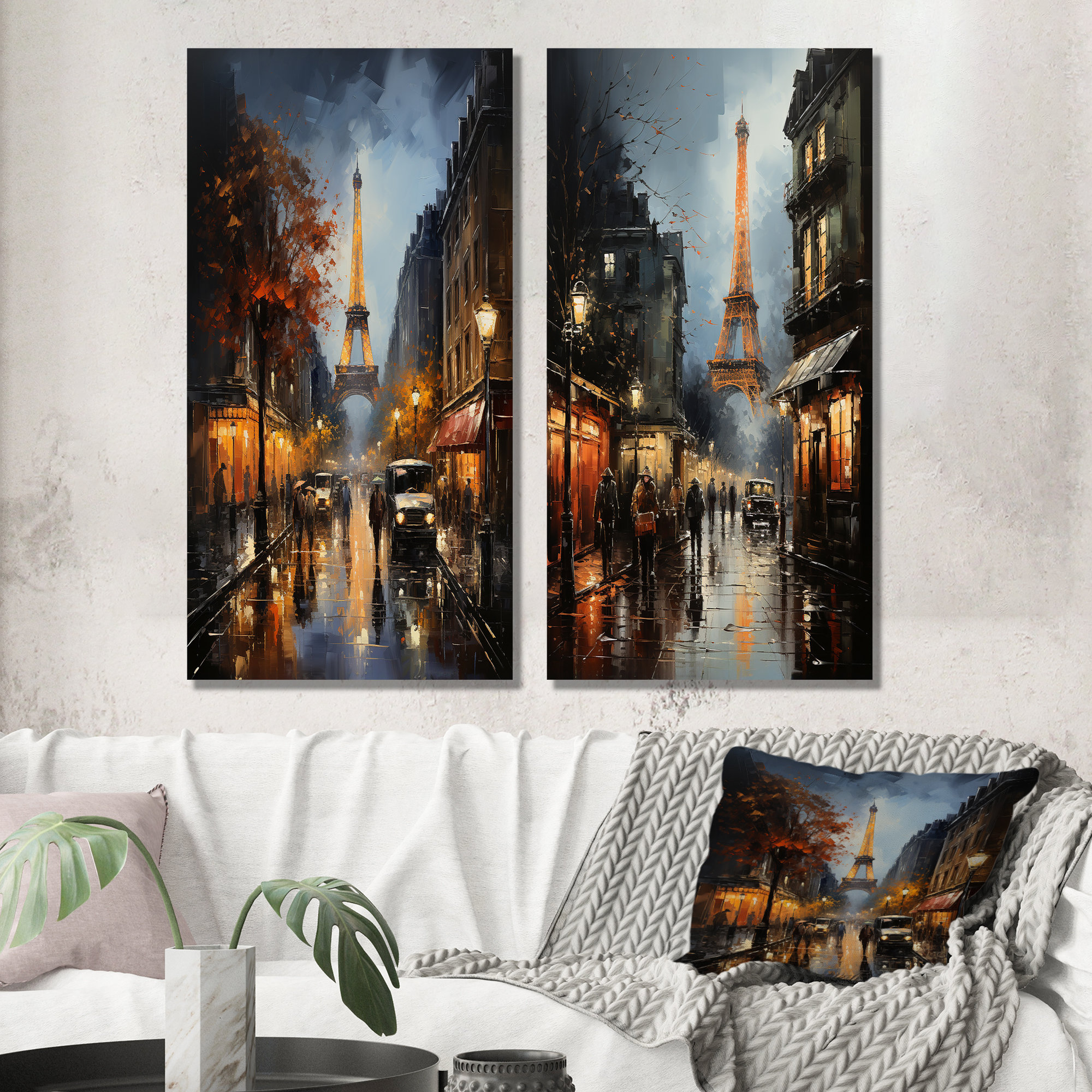 Red Barrel Studio® Eiffel Tower Boulevards Of Paris - Towers Canvas ...