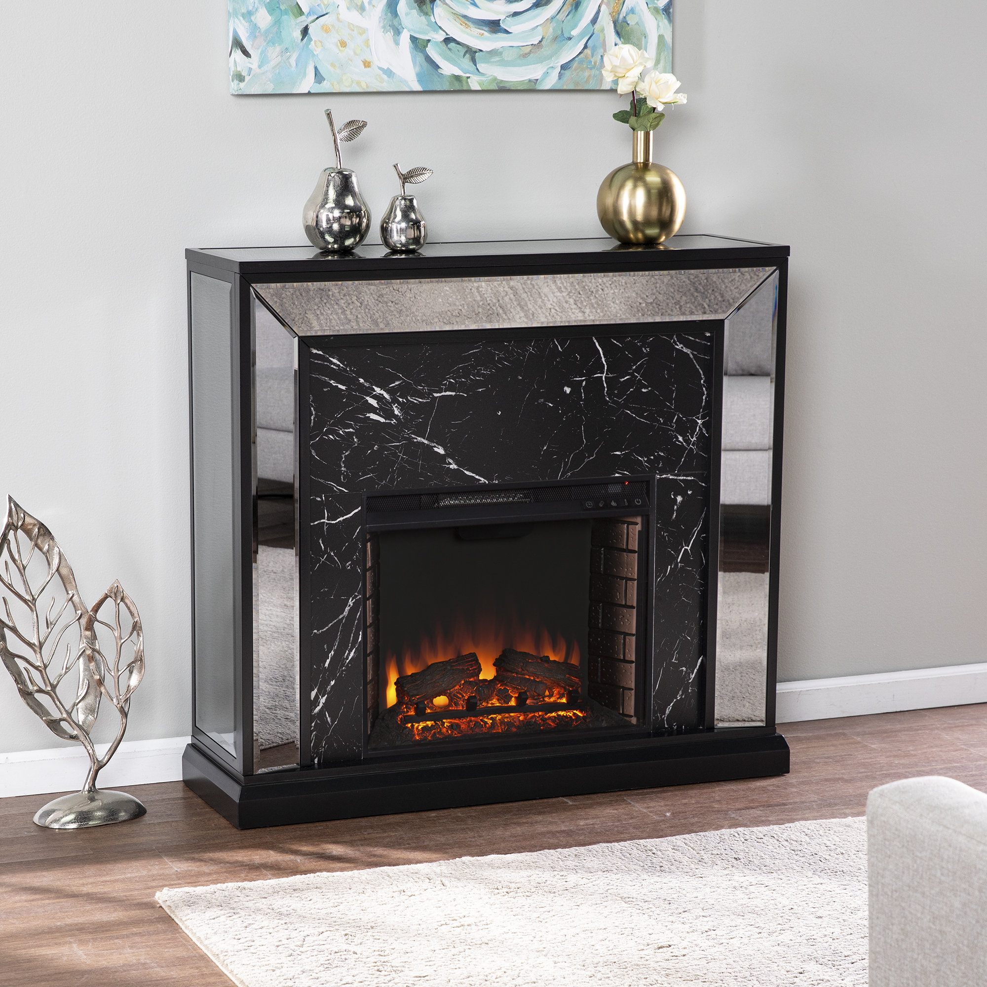 Ivy Bronx Catarcio Electric Fireplace & Reviews - Wayfair Canada