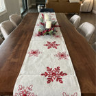 The Holiday Aisle® Rectangle Christmas Polyester Table Runnner ...