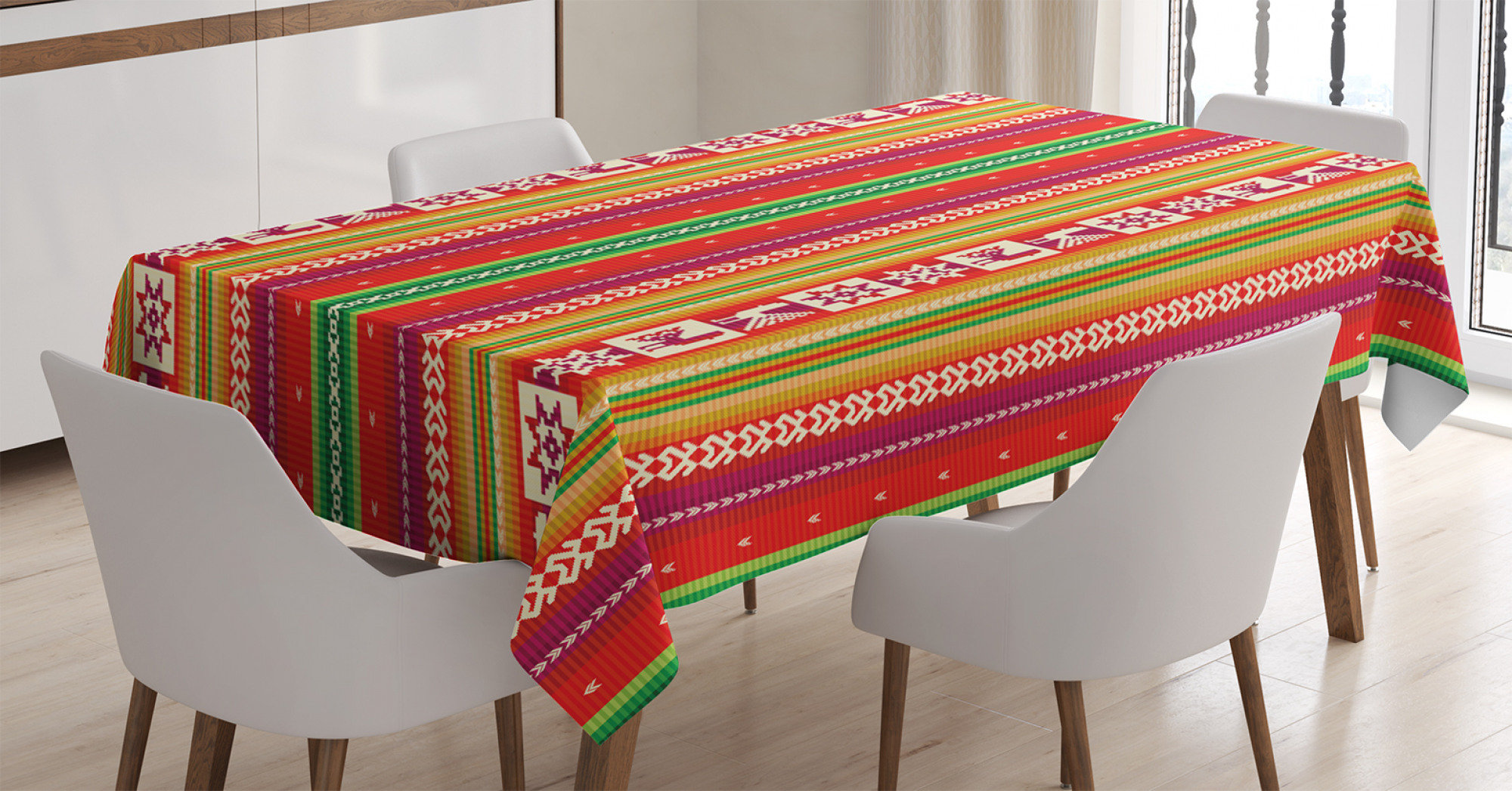 East Urban Home Native American Dining Room Kitchen Tablecloth | Wayfair