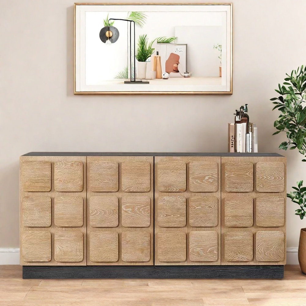 Hokku Designs Mid-Century Modern Solid Wood Entry Cabinet | Wayfair