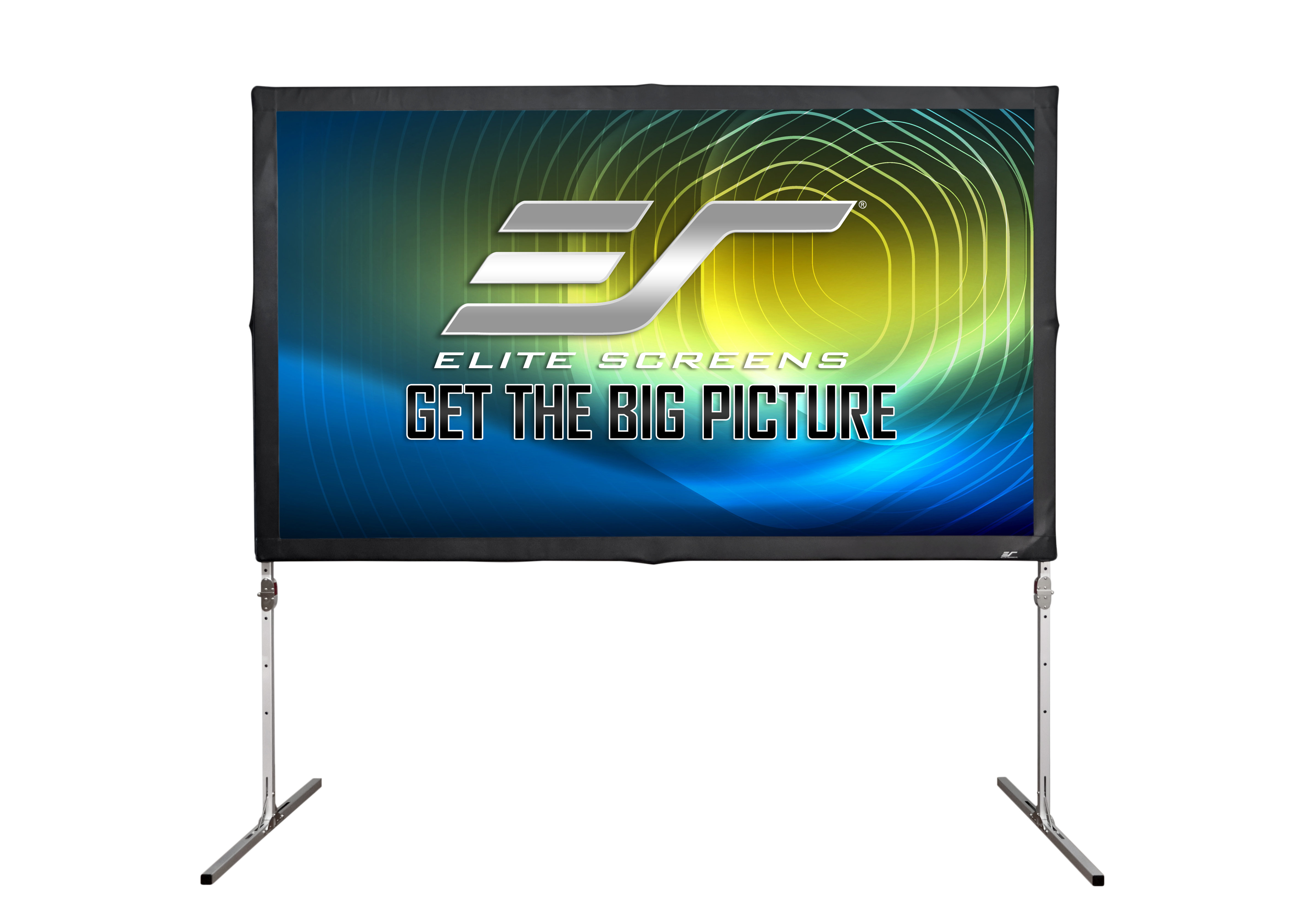 Elite Screens Lights-On Portable 16:9 Projector Screen Projector Screen ...