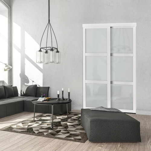 Renin Paneled Wood and PVC/Vinyl Indoor Studio Sliding Closet Doors ...