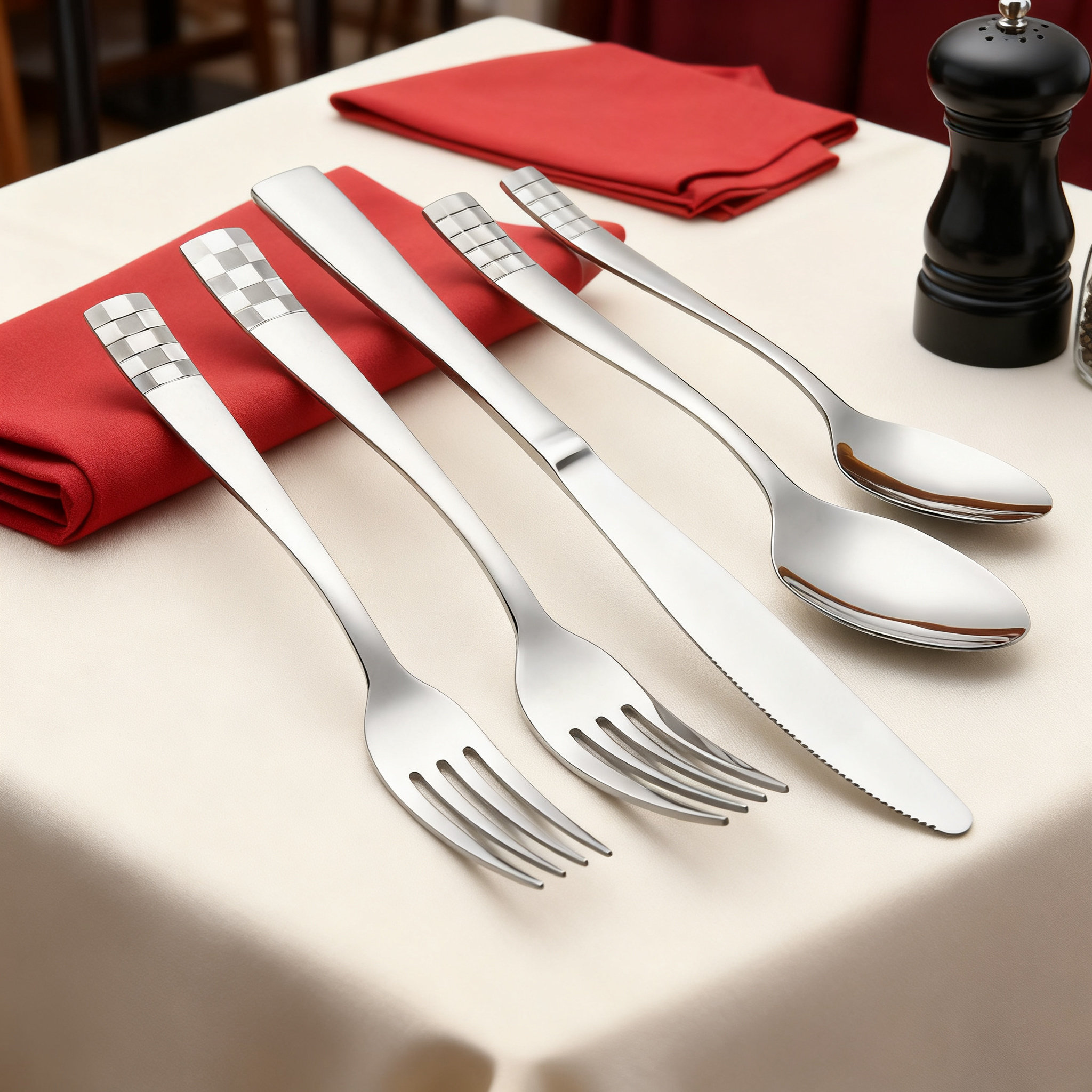 Latitude Run® 40-Piece Stainless Steel Silverware Set For 8, Service ...