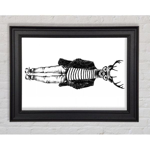 Happy Larry Steve The Stag Framed Print | Wayfair.co.uk