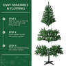 The Holiday Aisle® 6.5' Pre-lit Madison Pine Green Artificial Christmas ...