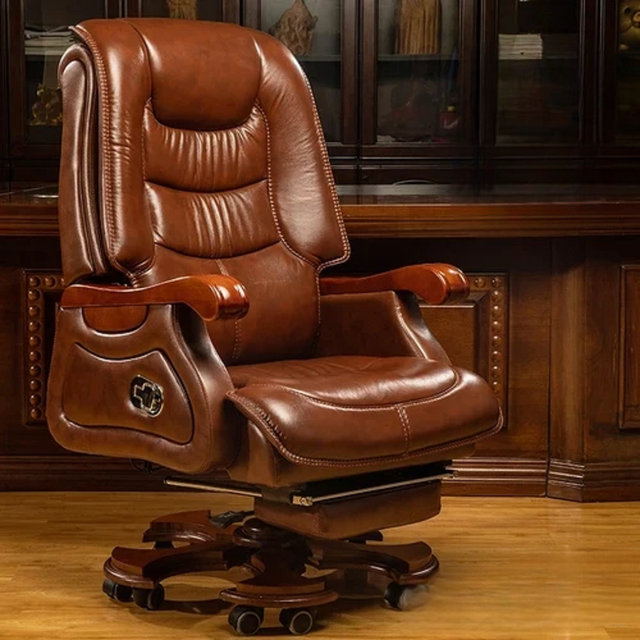 Splendor Furniture Genuine Leather Office Chair | Wayfair