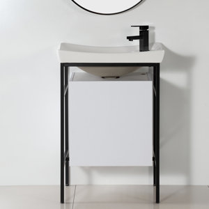 Wrought Studio™ Denelle 24" Single Bathroom Vanity Set | Wayfair