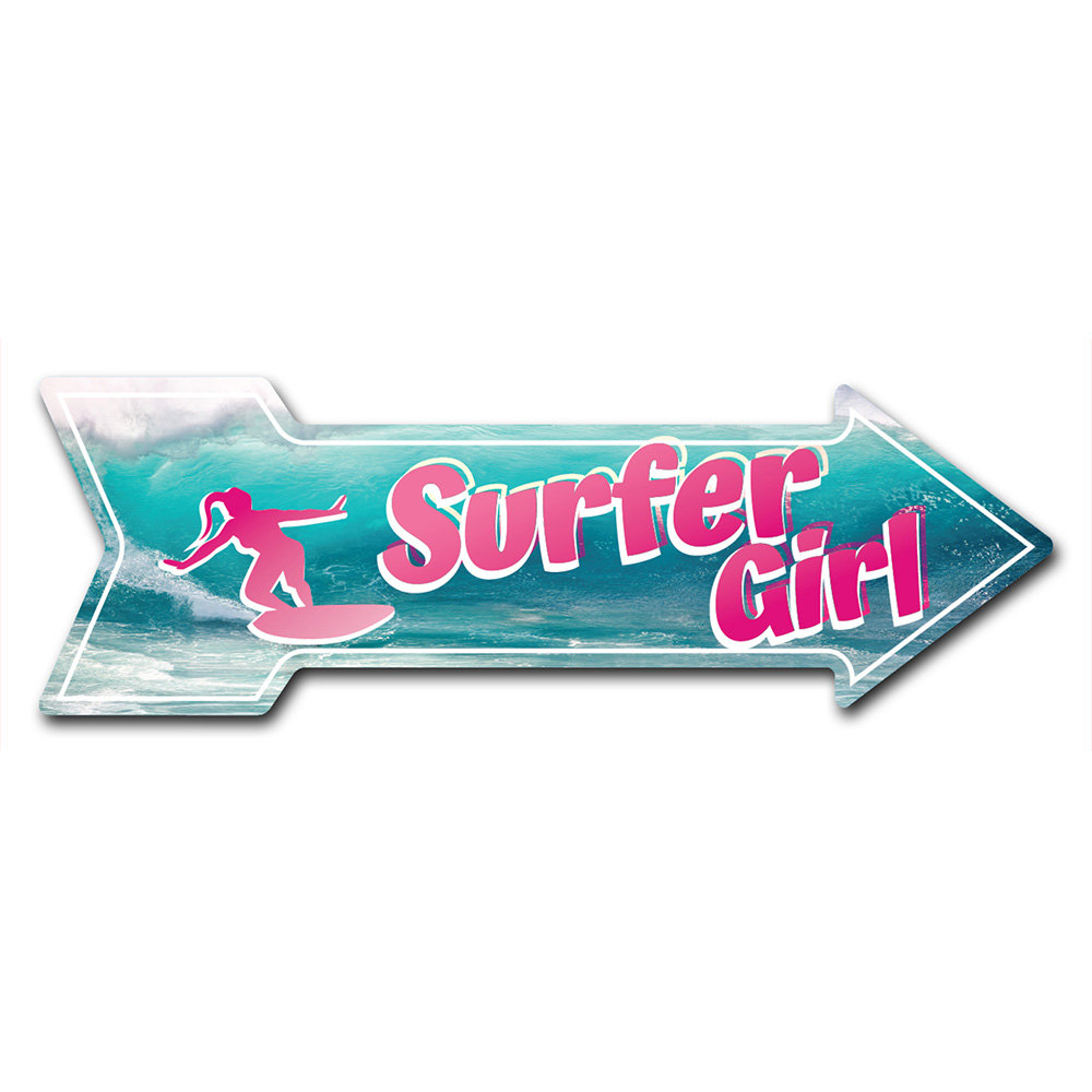 SignMission Decal-999584_Surfer Girl Arrow Decal Funny Home Décor 18 ...