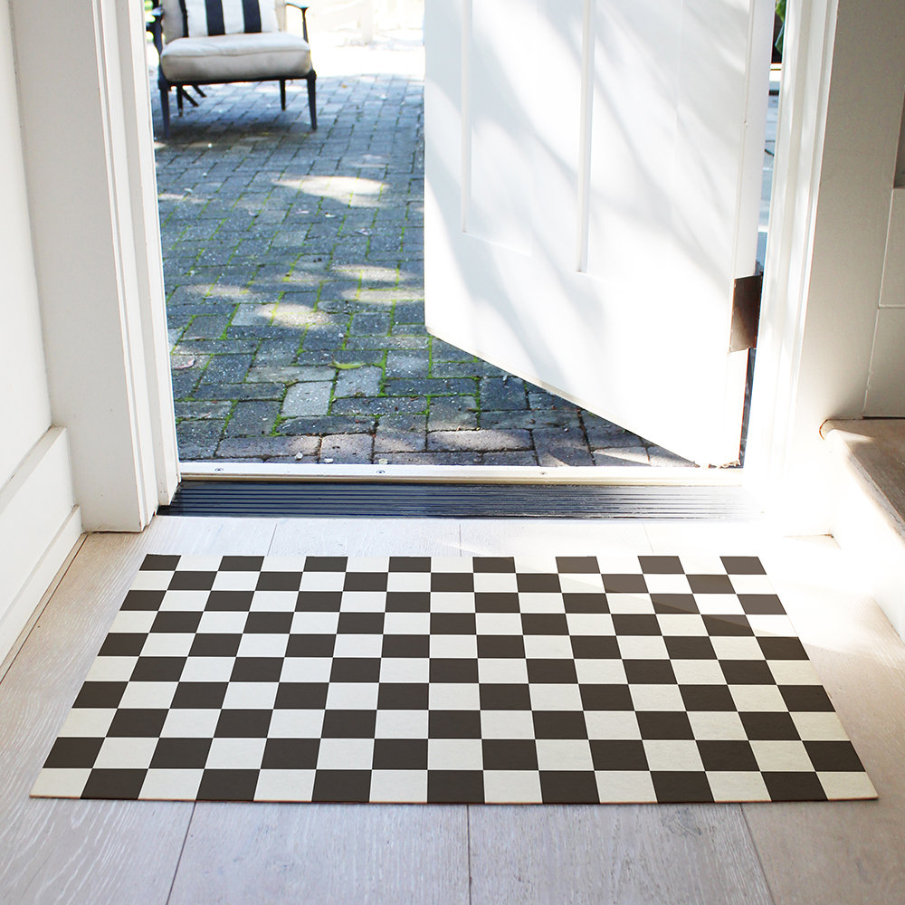 Latitude Run® Checkmat Vinyl Floor Mat | Wayfair