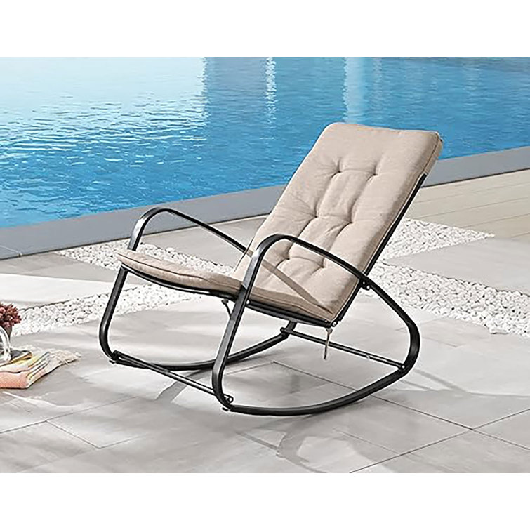 Ivy Bronx Lewelling Metal Rocking Chair | Wayfair