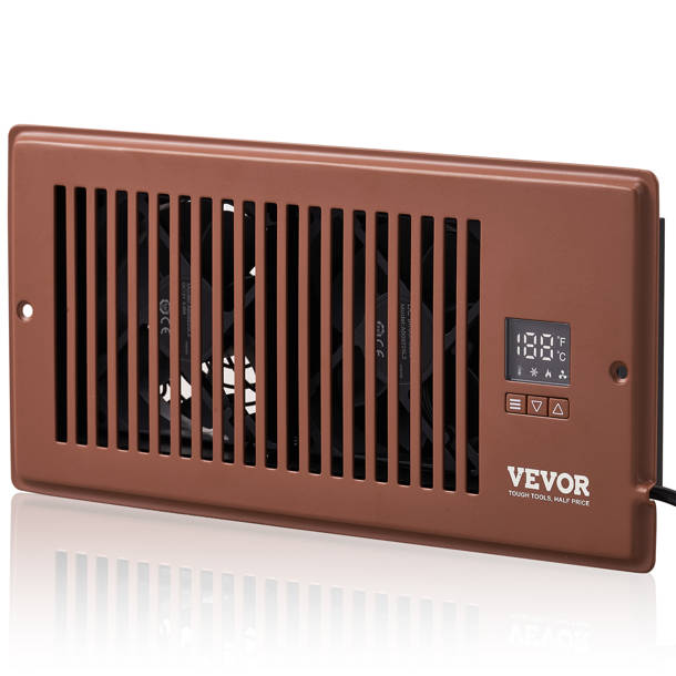 VEVOR VEVOR Quiet Register Booster Fan White Oscillating Wall Mounted ...