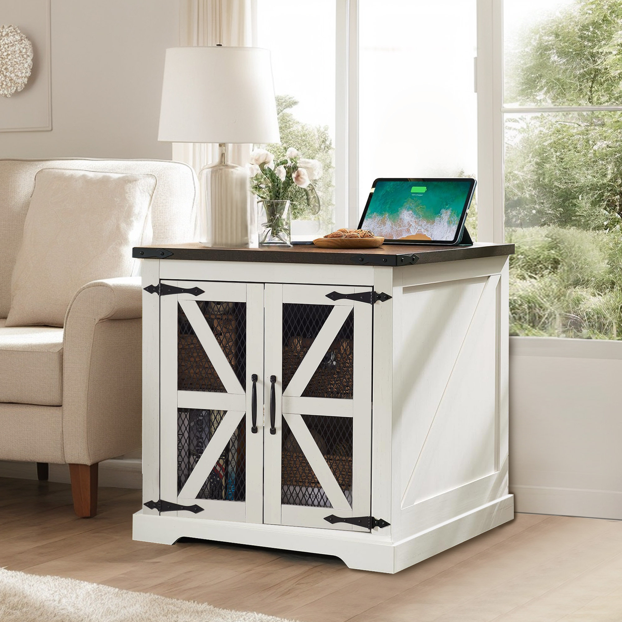 Gracie Oaks Valaree Enclosed End Table Set | Wayfair