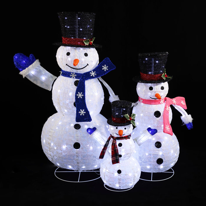 The Holiday Aisle® Snowman Family Lighted Display & Reviews | Wayfair