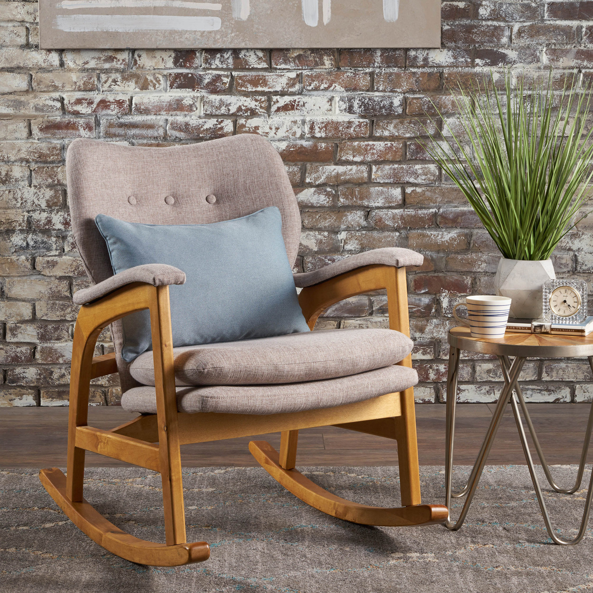 Lark Manor™ Barlatier Solid Wood Rocking Chair | Wayfair