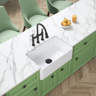 SHANRUGUOJI White Farmhouse Sink Deep Apron Sink Undermount Farmhouse ...
