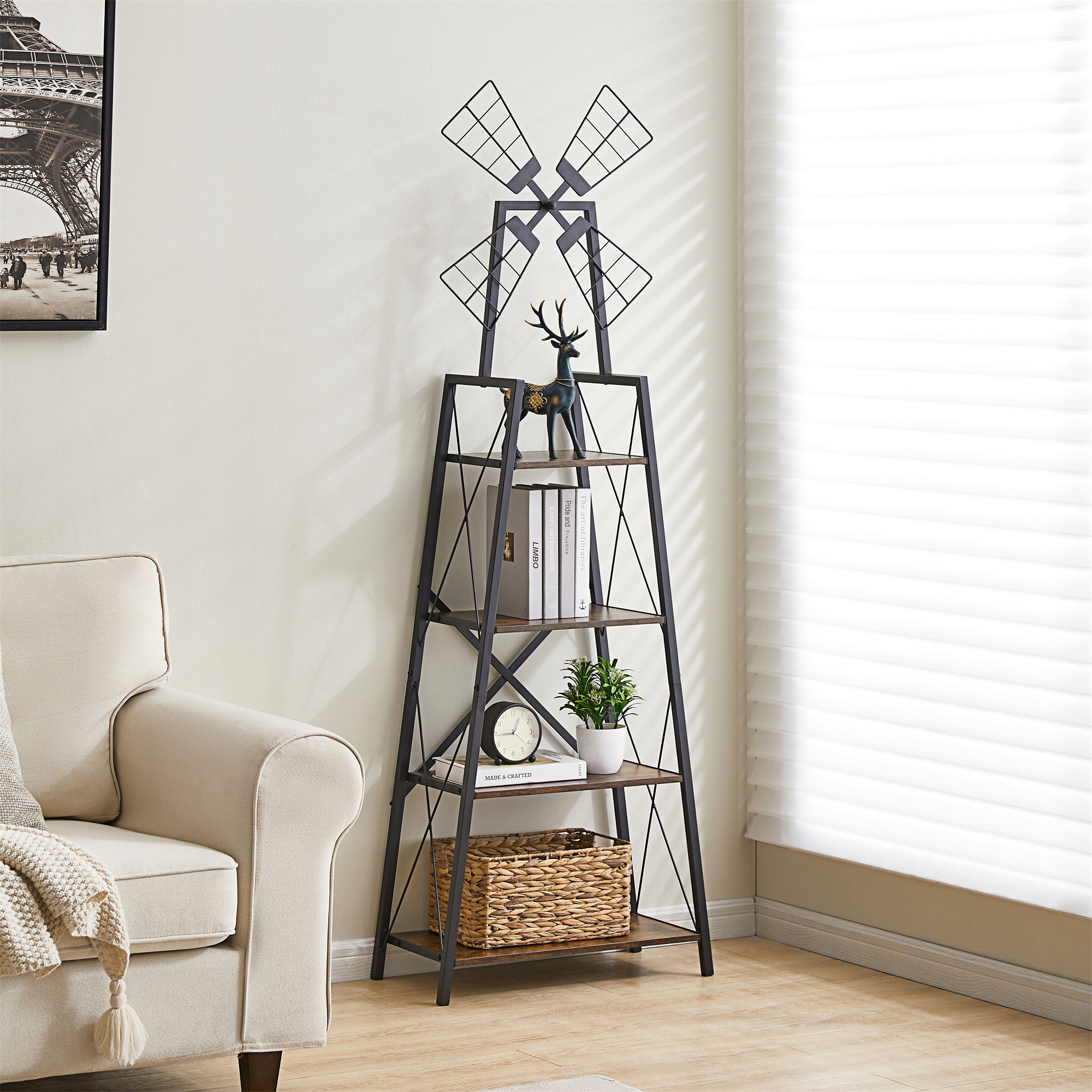 Ebern Designs 4-Tier Narrow Book Shelf - Wayfair Canada