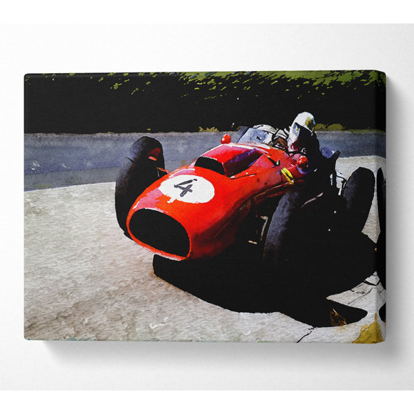 Latitude Run Ferrari Formula One Number 4 - Wrapped Canvas Art Prints ...
