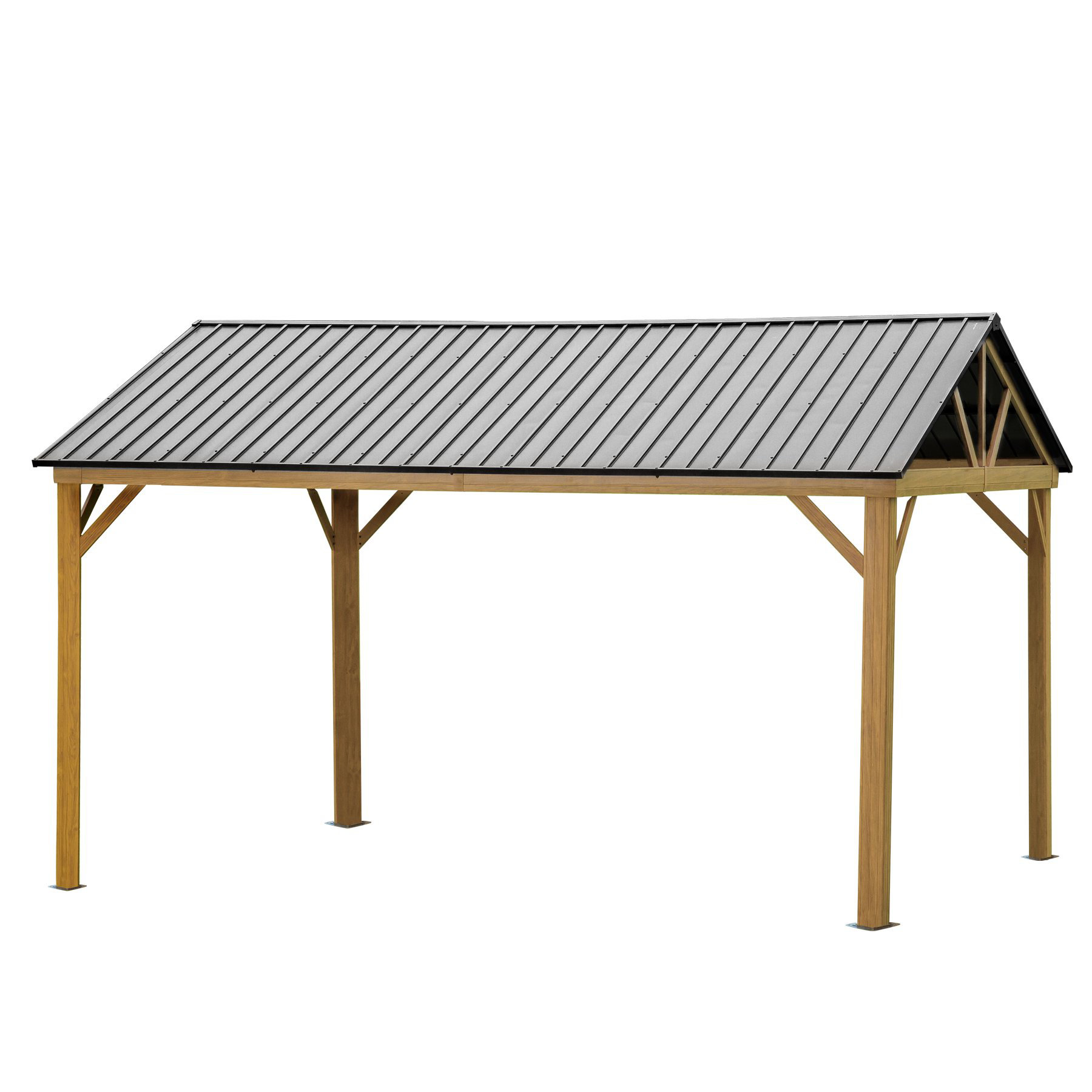 NFusion Gianni Outdoor 12'x14' Hardtop Gazebo with Galvanized Steel ...