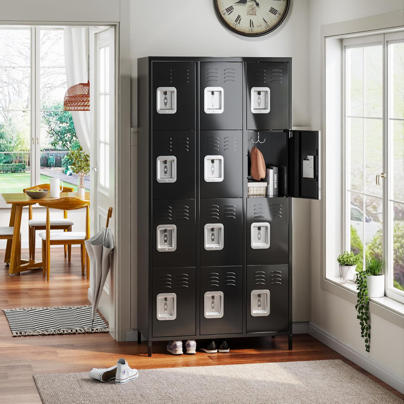 GangMei 12 Doors Storage Locker Combination With 12 Hooks,Industries ...