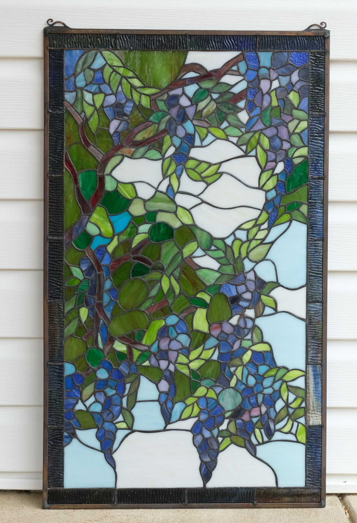 Astoria Grand 20" x 34" Large Tiffany Stained Style Glass Window Panel ...