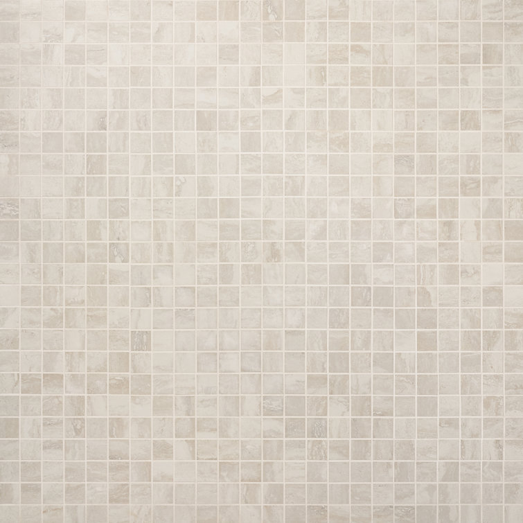 Bond Tile Essential Travertine 2" x 2" Porcelain Grid Mosaic Wall ...