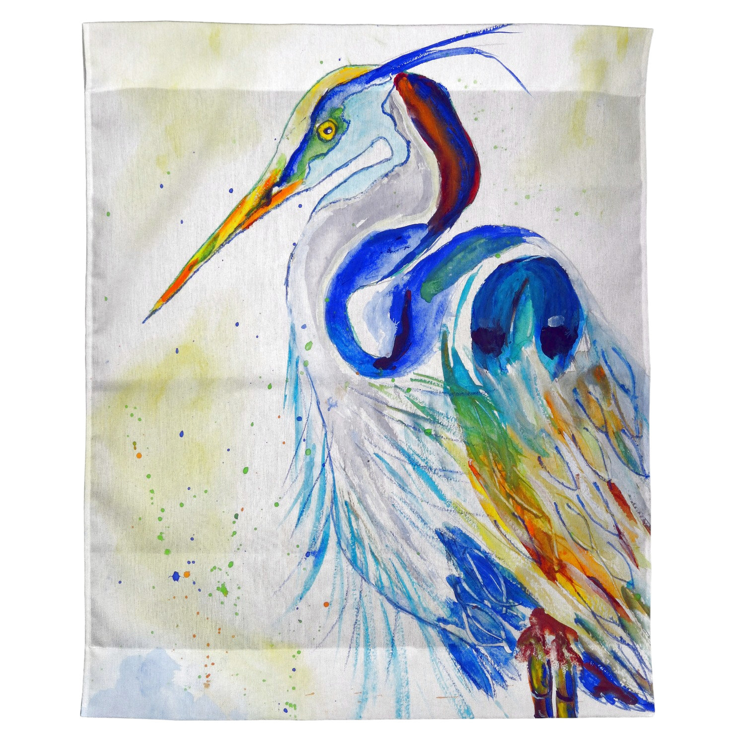 Highland Dunes Polyester Watercolor Heron Wall Hanging | Wayfair