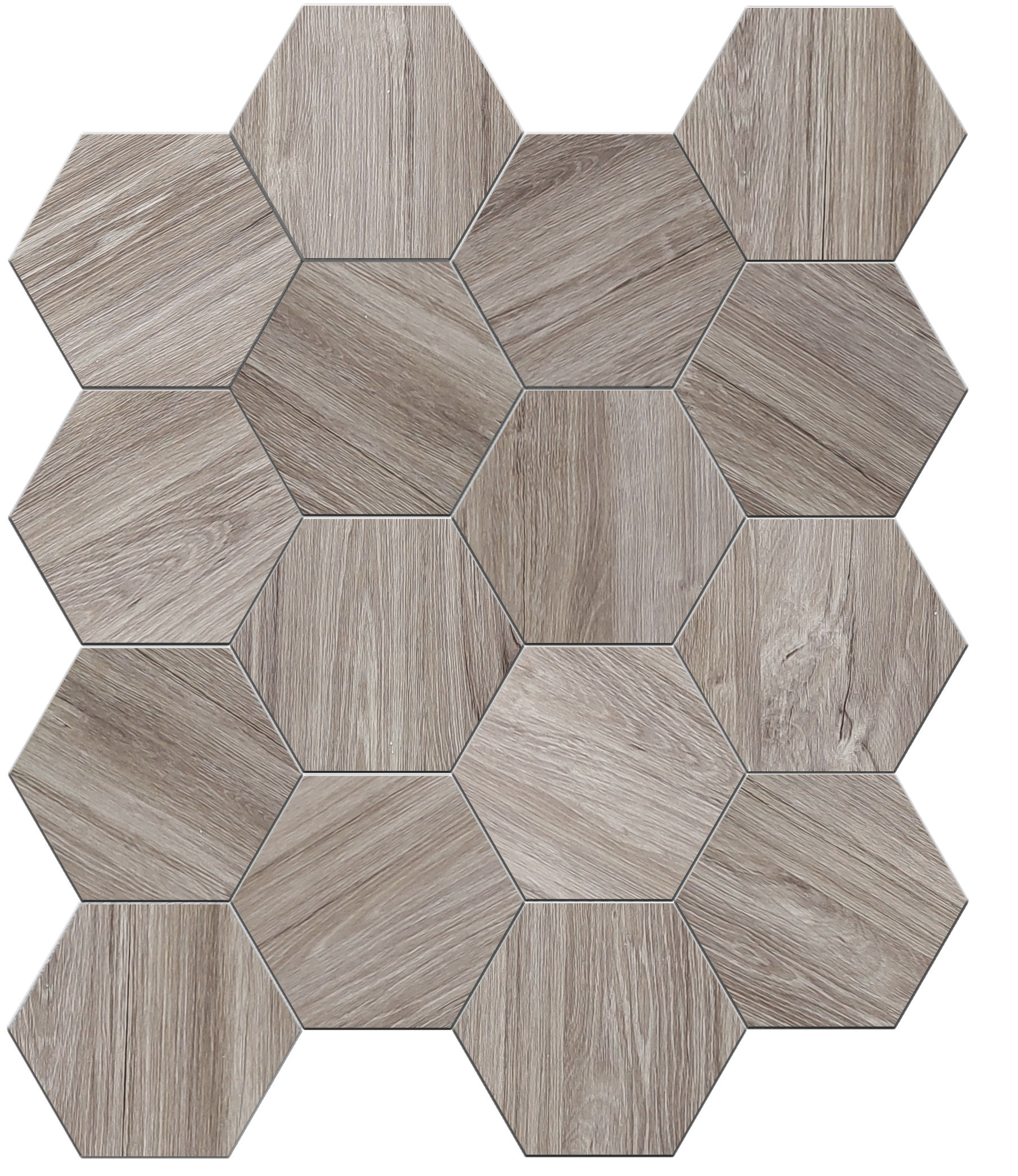 Avant Decor Bex 6" x 6.9" Hexagon Stone Composite Peel & Stick Wall ...