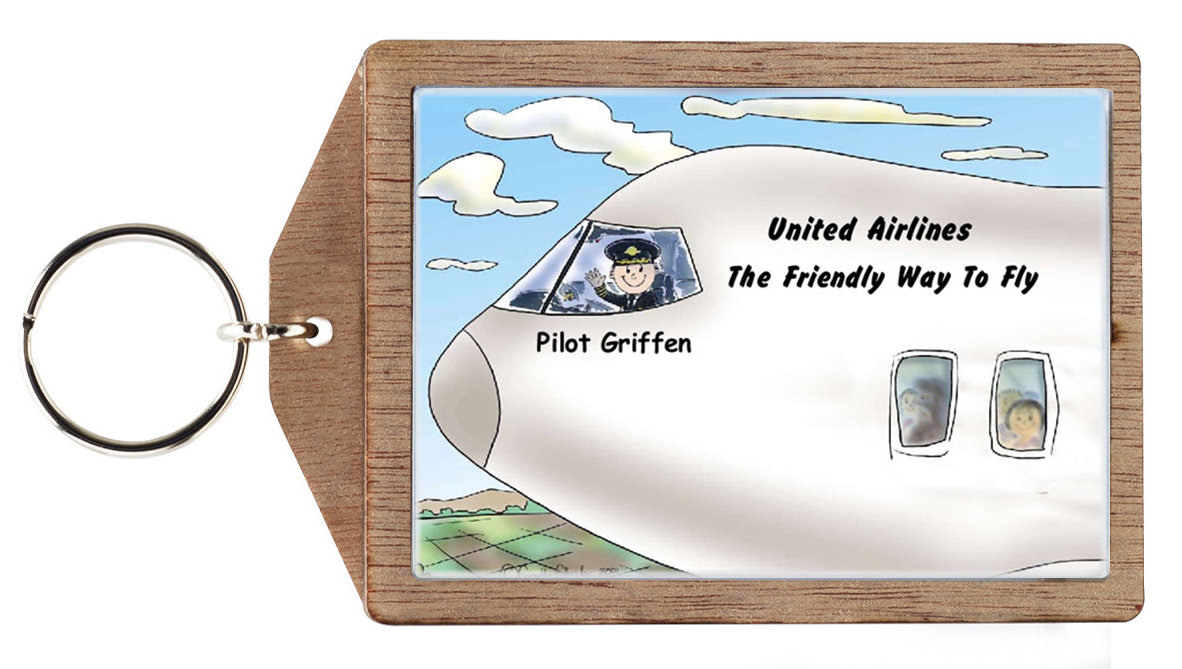 Printed Perfection Personalized Pilot, Commercial - Male Key Chain ...
