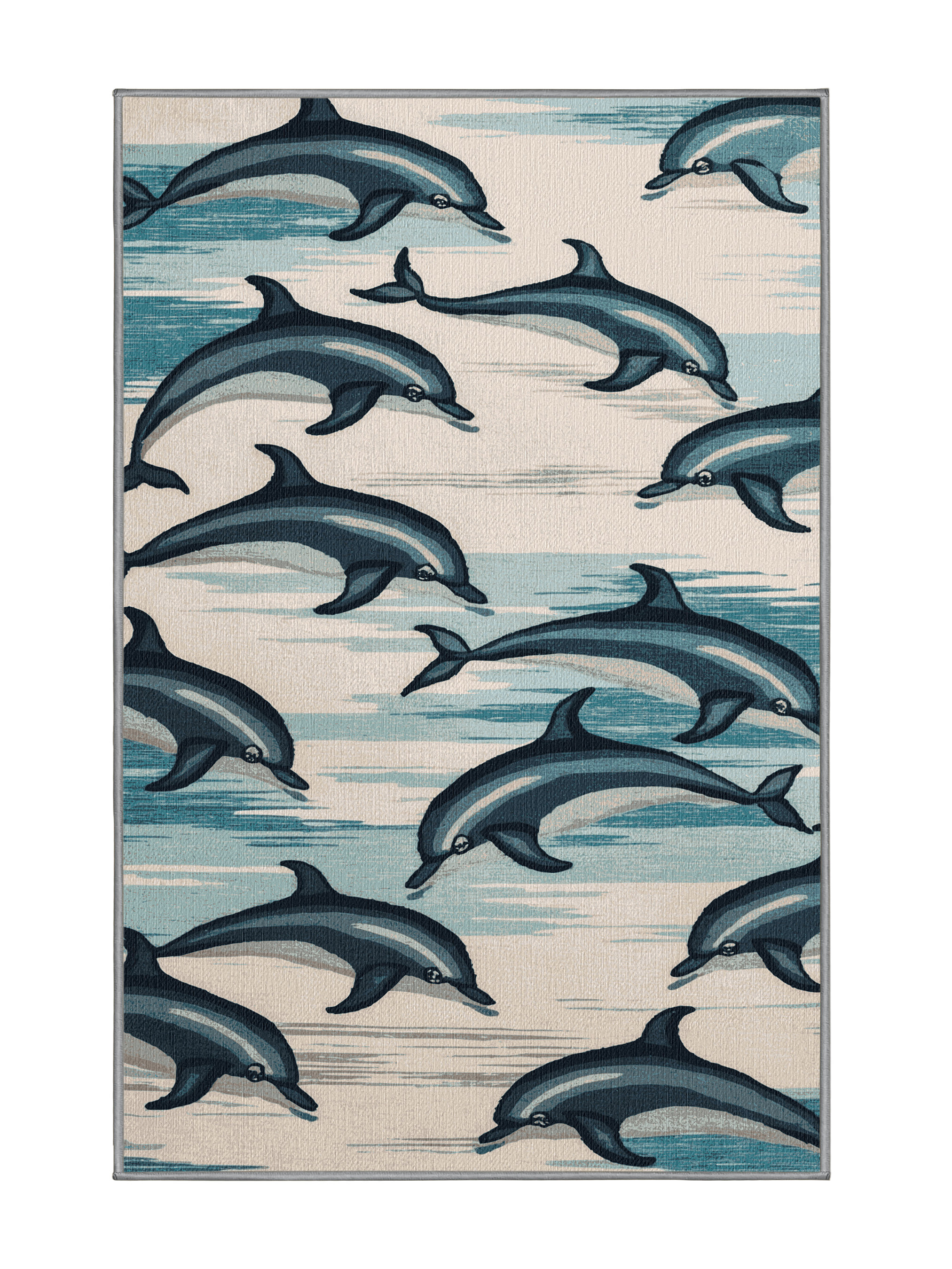Rosecliff Heights Washable Dolphin Pod Coastal Area Rug | Wayfair