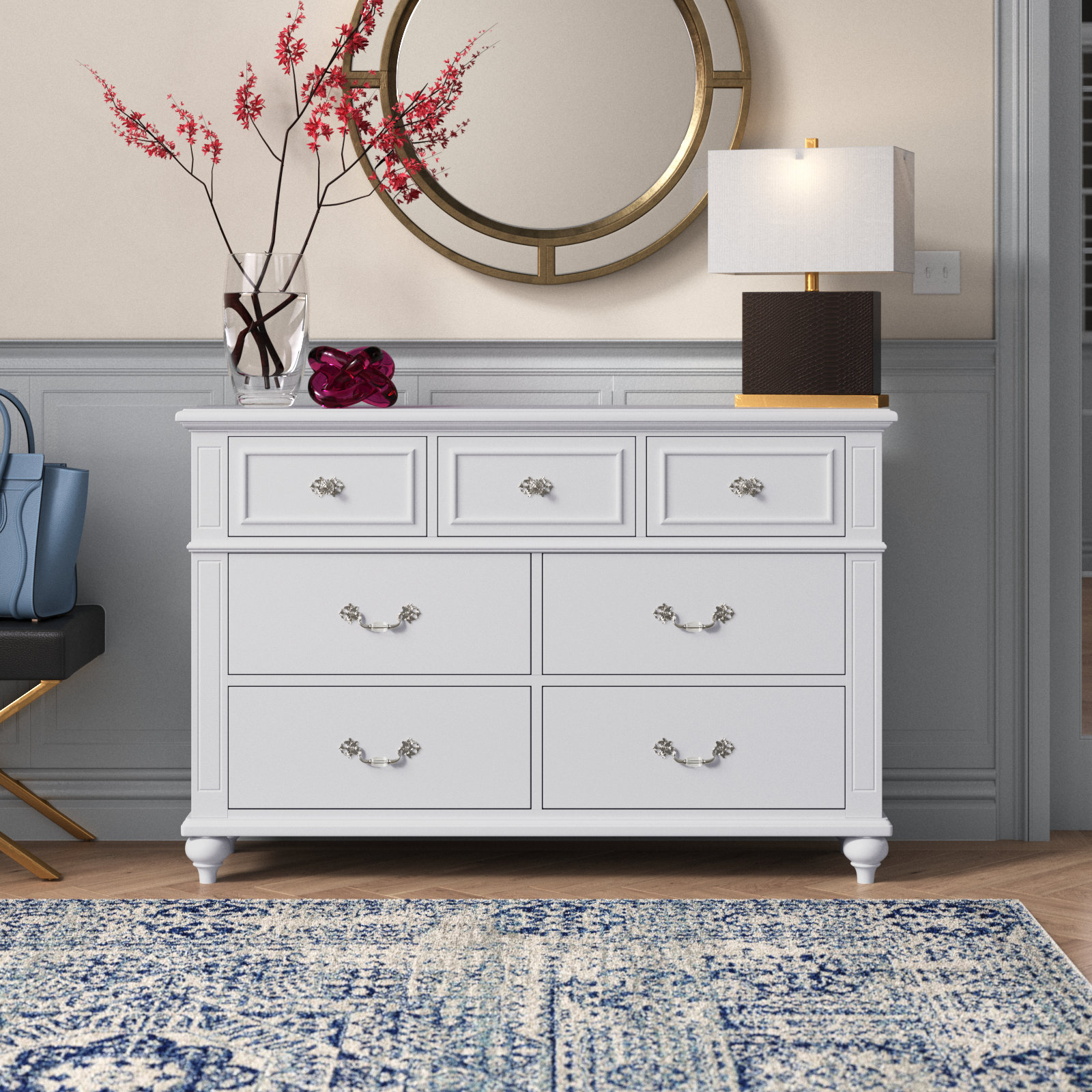 Willa Arlo™ Interiors Castaneda 7 Drawer 56" W Dresser & Reviews | Wayfair