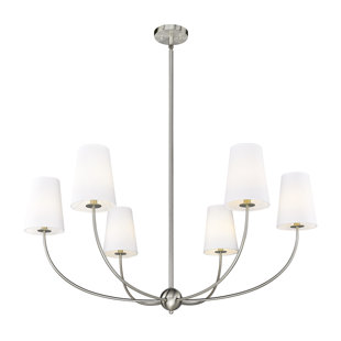 Brushed Nickel Chandeliers You'll Love | Wayfair