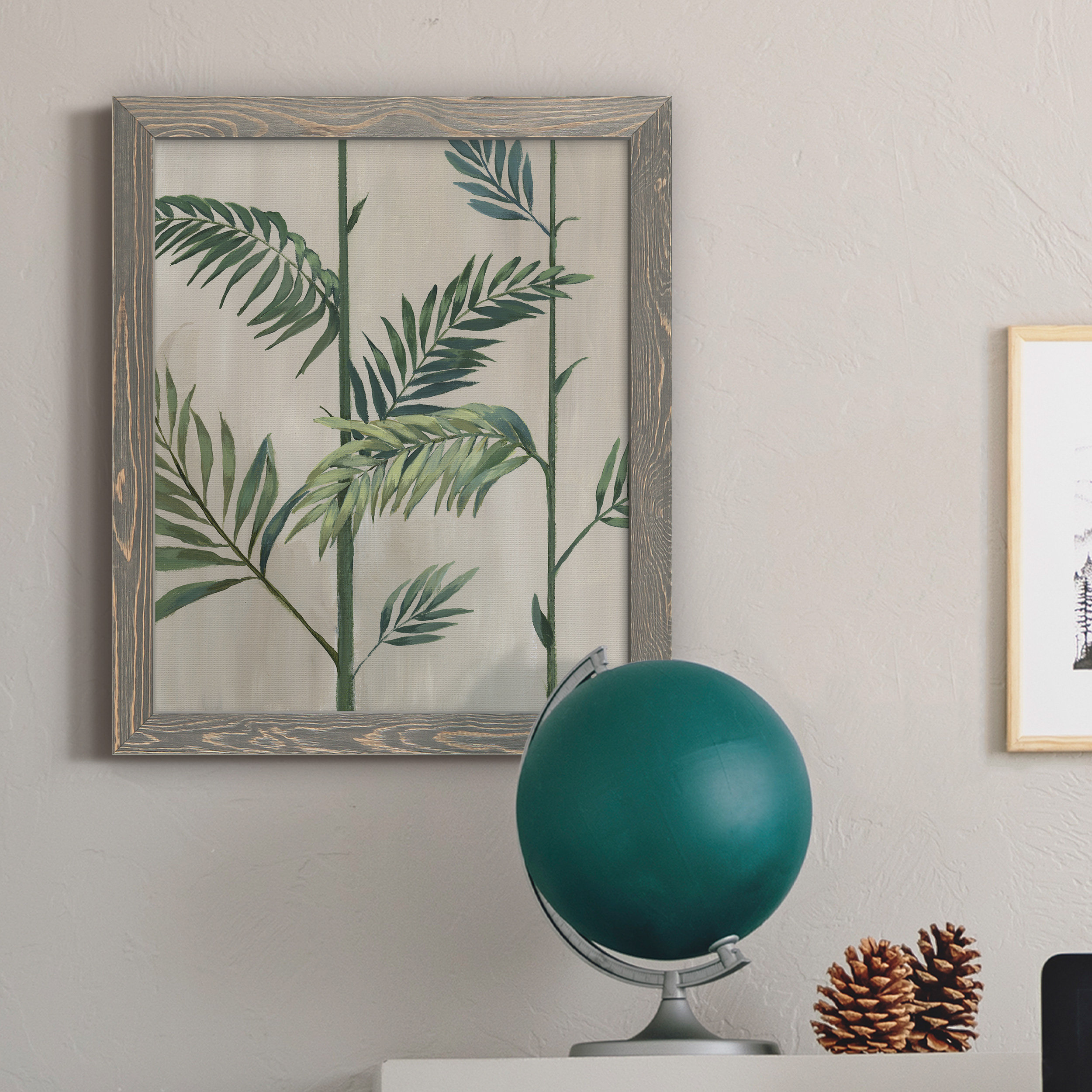 Bay Isle Home™ Modern Fronds II - Picture Frame Painting on Canvas ...