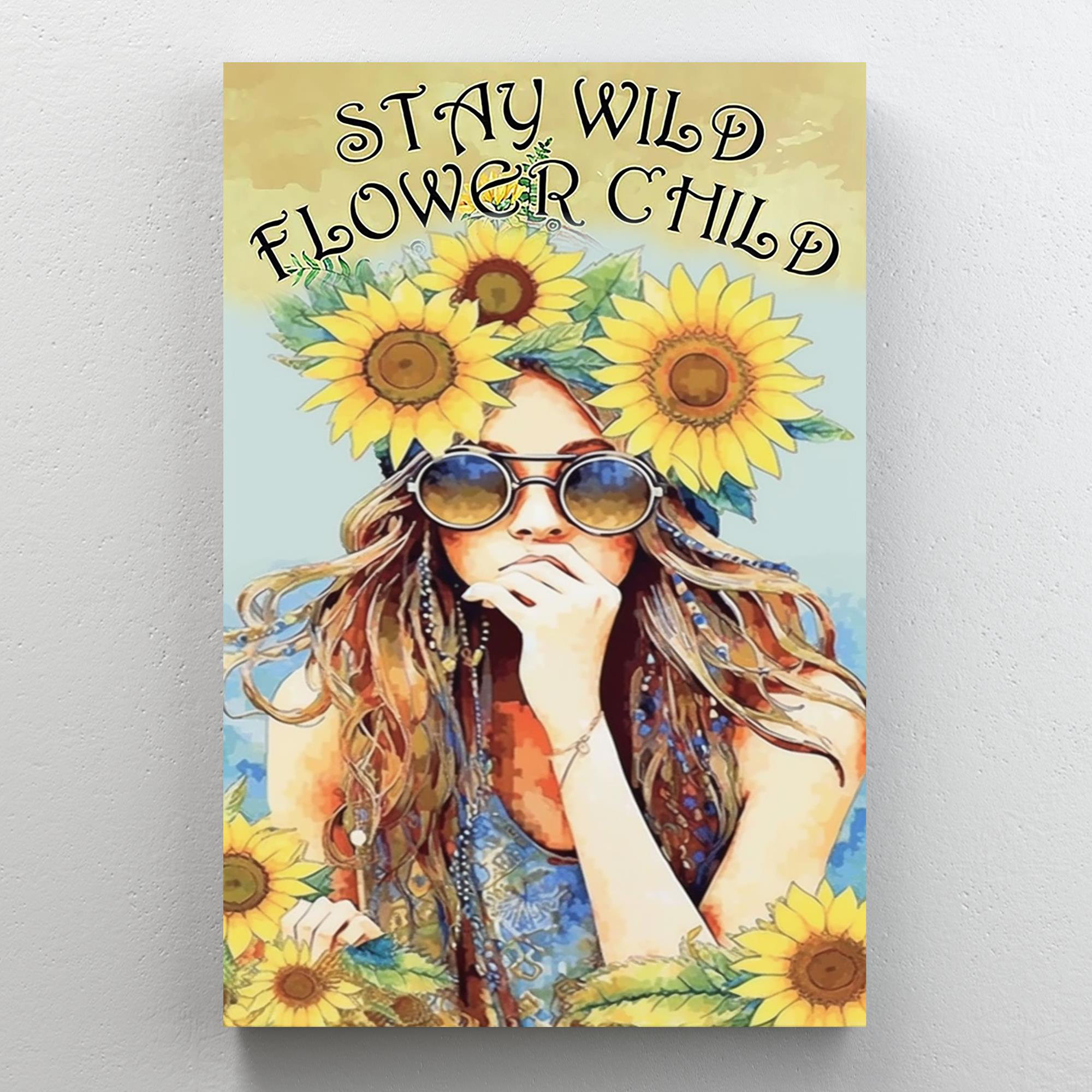 Trinx Stay Wild Flower Child 1 - 1 Piece Rectangle Graphic Art Print On ...