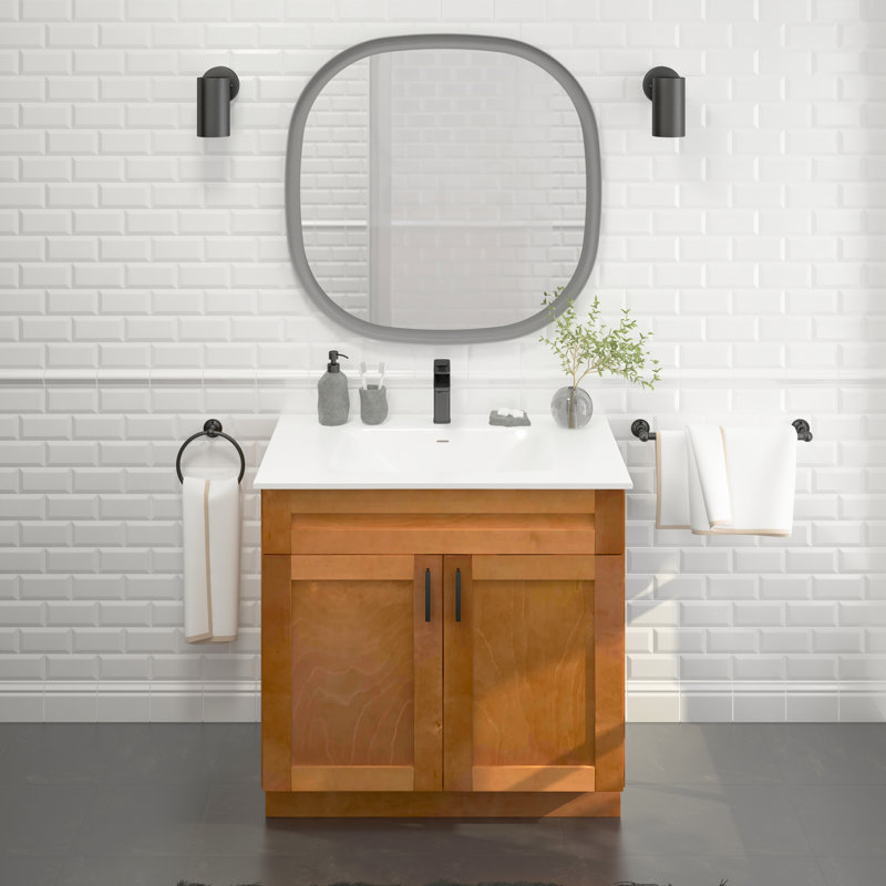 Vanity Atelier 36'' Single Bathroom Vanity Base Cabinet in Maple Shaker ...