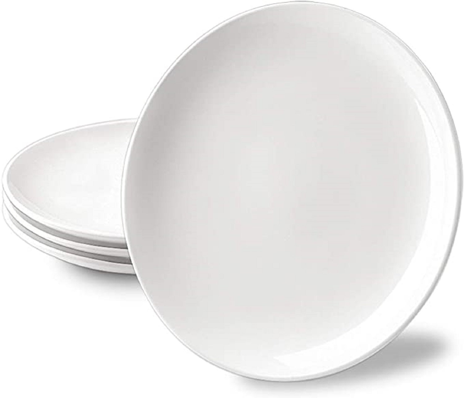 QXXSJ 10 Inch White Dinner Plates Set, Porcelain Dessert/salad Plate ...