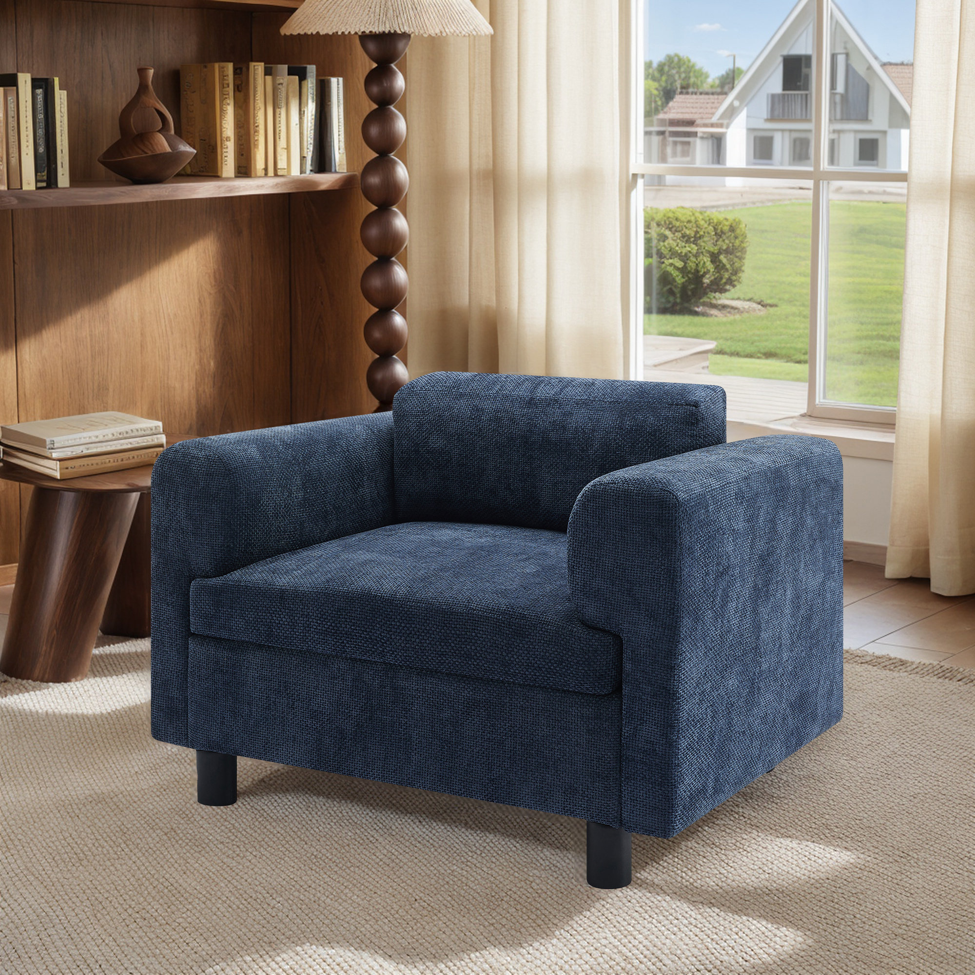 Latitude Run® Wide Oversized Armchair Accent Chair Single Seat Sofa ...