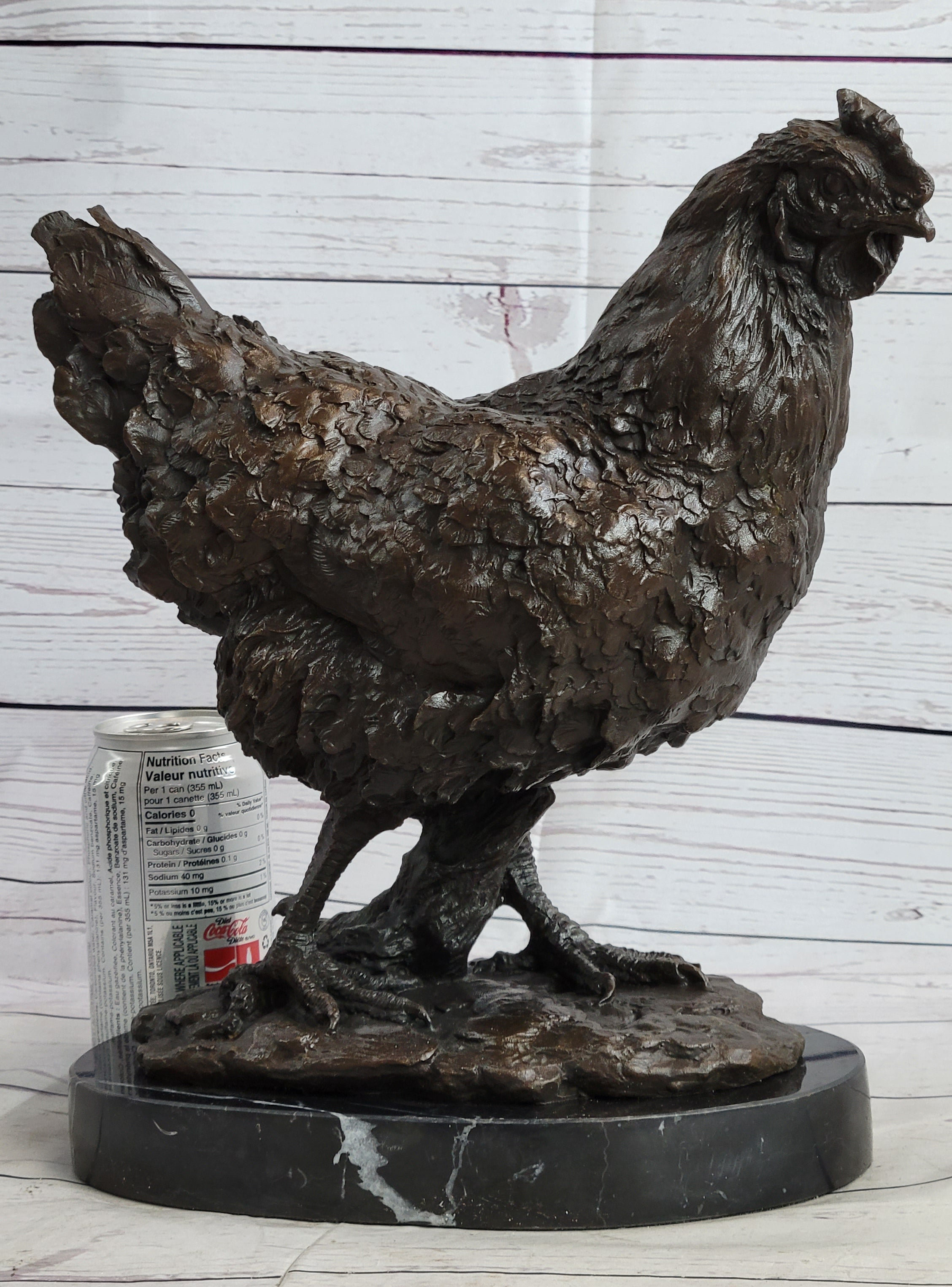 Rosalind Wheeler Bronze Sculpture Large Chicken Rooster Farm Animal ...
