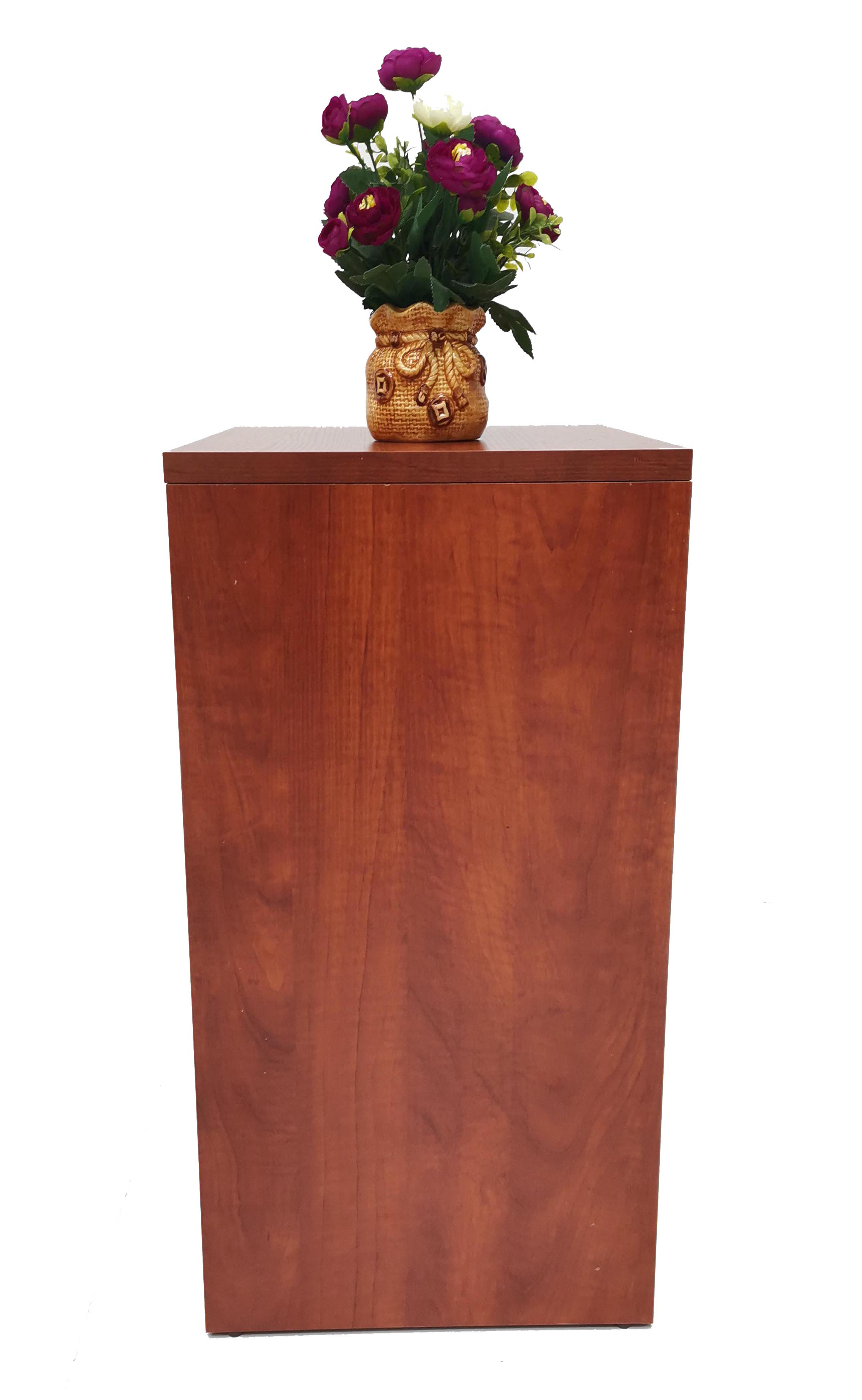 Loon Peak Hadaway 36" Pale Walnut Cube Pedestal Display Glorifier Riser ...