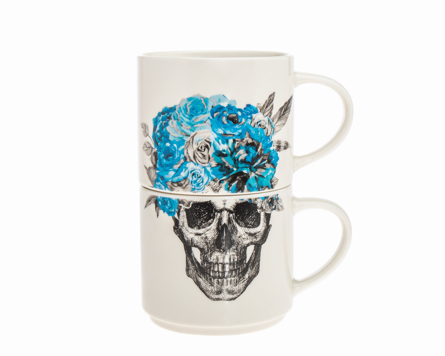 Godinger Silver Art Co Boho Skull Stacking Mug Set | Perigold