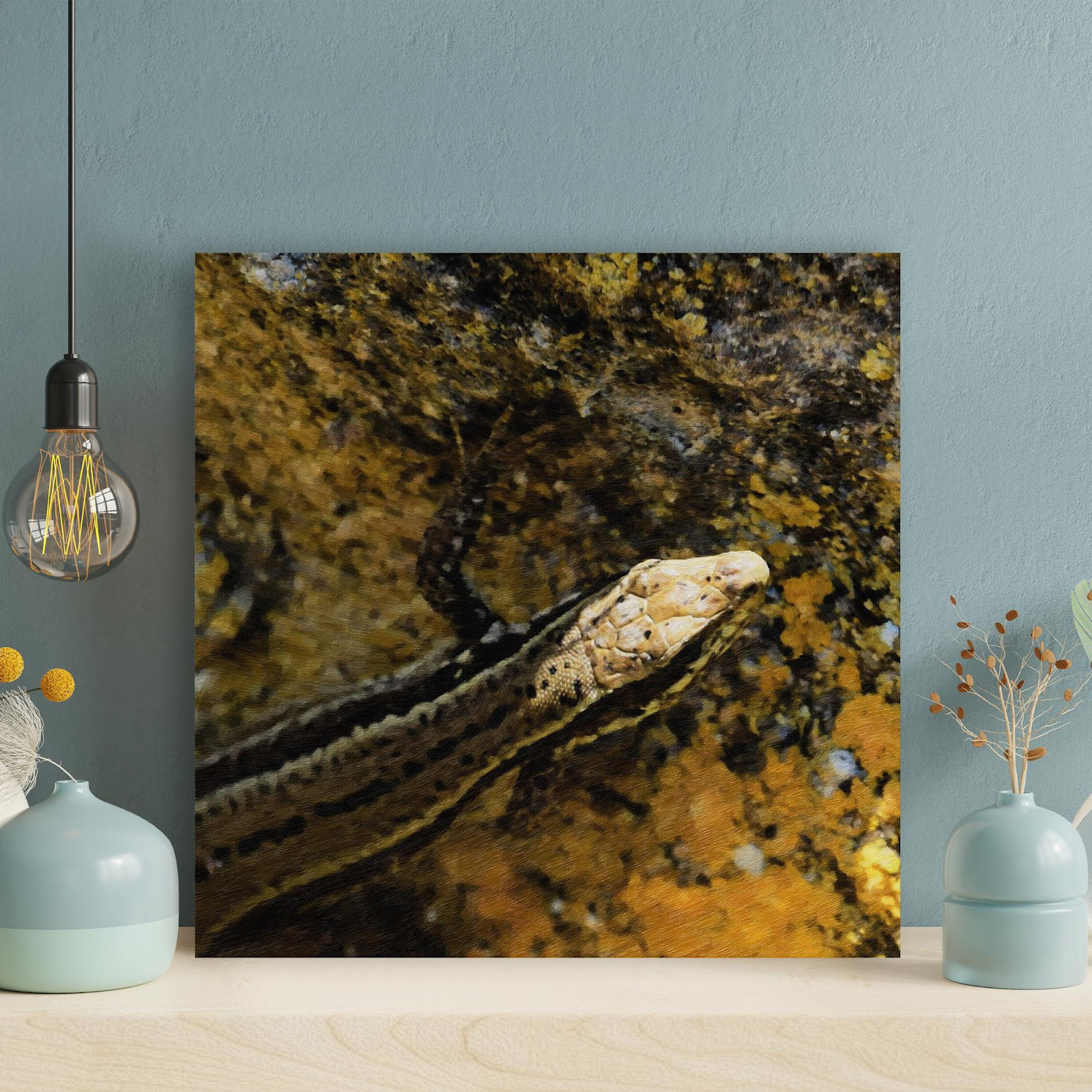 Latitude Run® Brown Python Snake 1 - Wrapped Canvas Painting | Wayfair