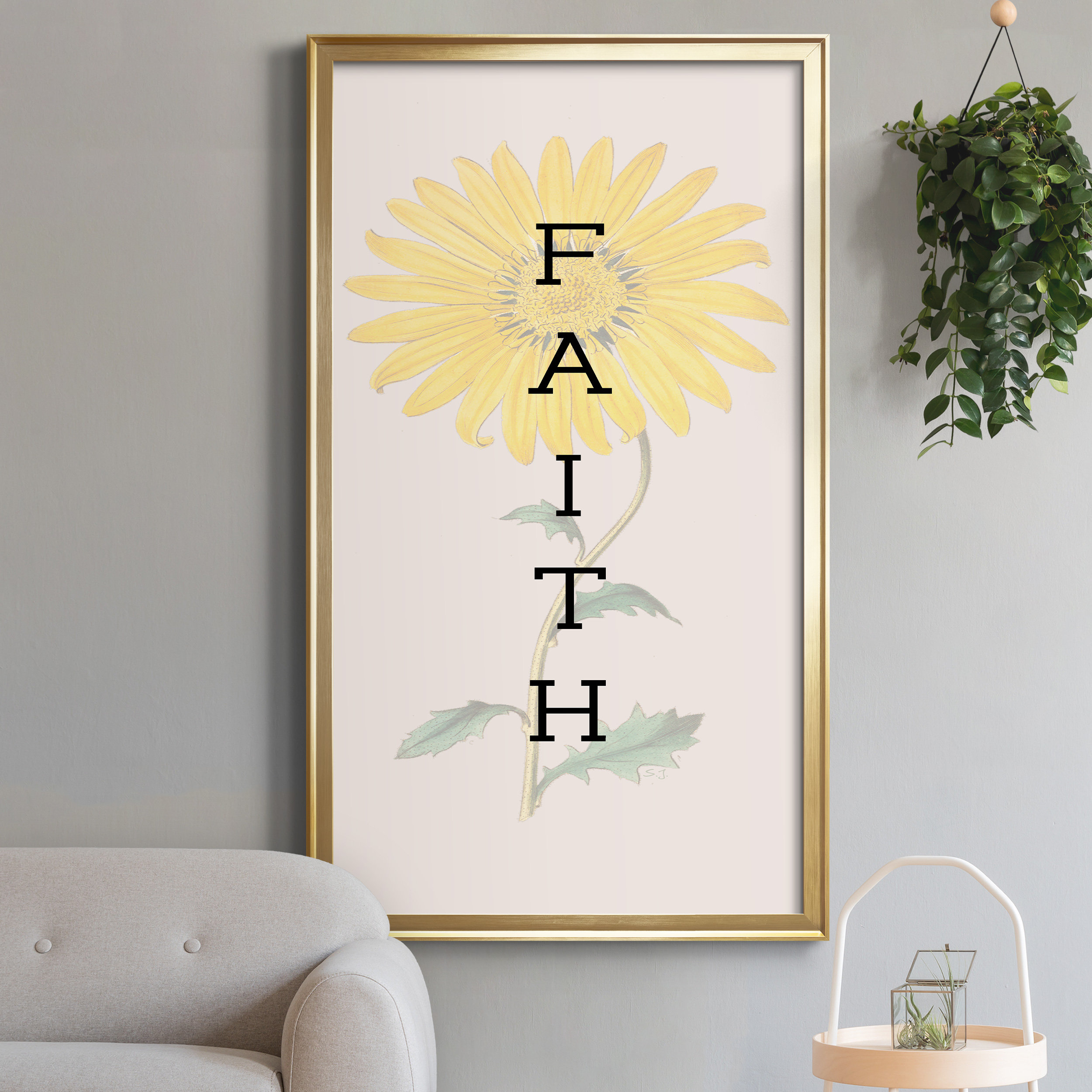 Gracie Oaks Faith - Picture Frame Textual Art on Canvas | Wayfair