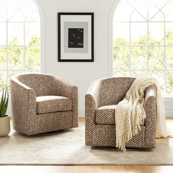 Hokku Designs Freudberg 30.5'' Wide Swivel Barrel Chair | Wayfair