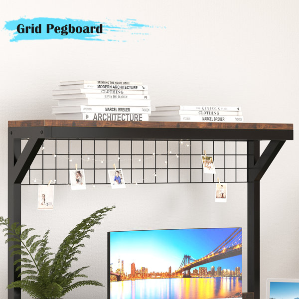 17 Stories 31.5" Computer Desk with Hutch, Space-Saving Office Desk ...