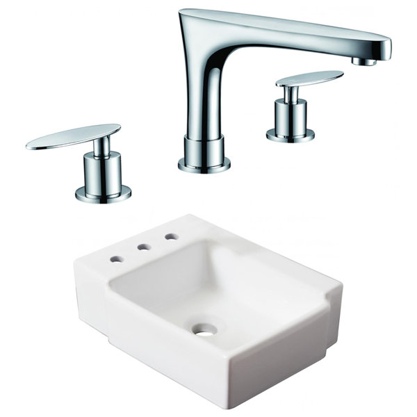 Plumbing N Parts Lavabo de salle de bain vasque rectangulaire en ...