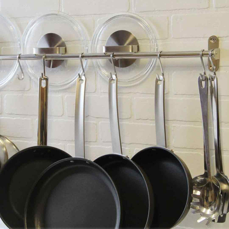 Rebrilliant Stainless Steel Round Wall Mounted Pot Rack | Wayfair
