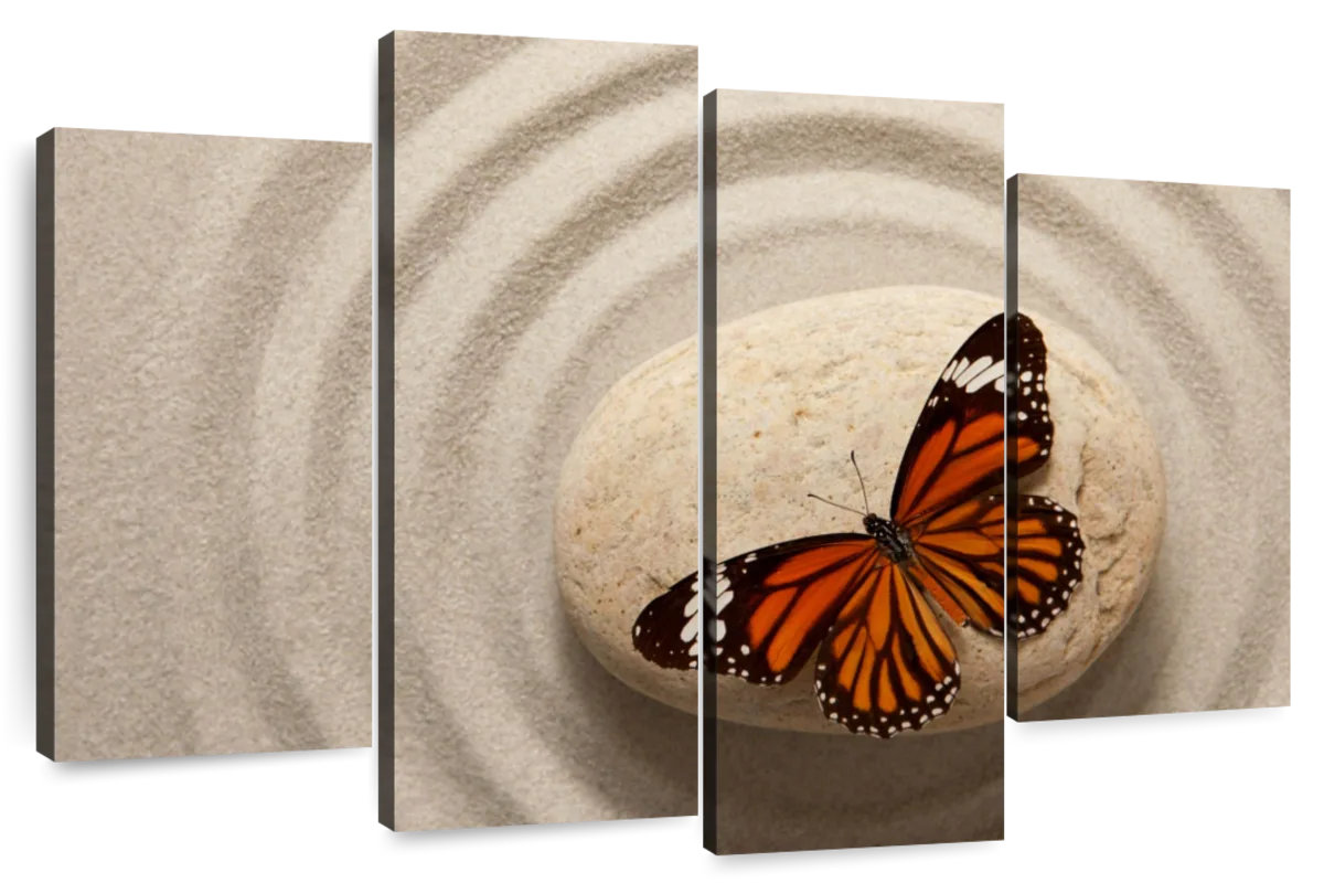 Ebern Designs Zen Orange Butterfly | Wayfair