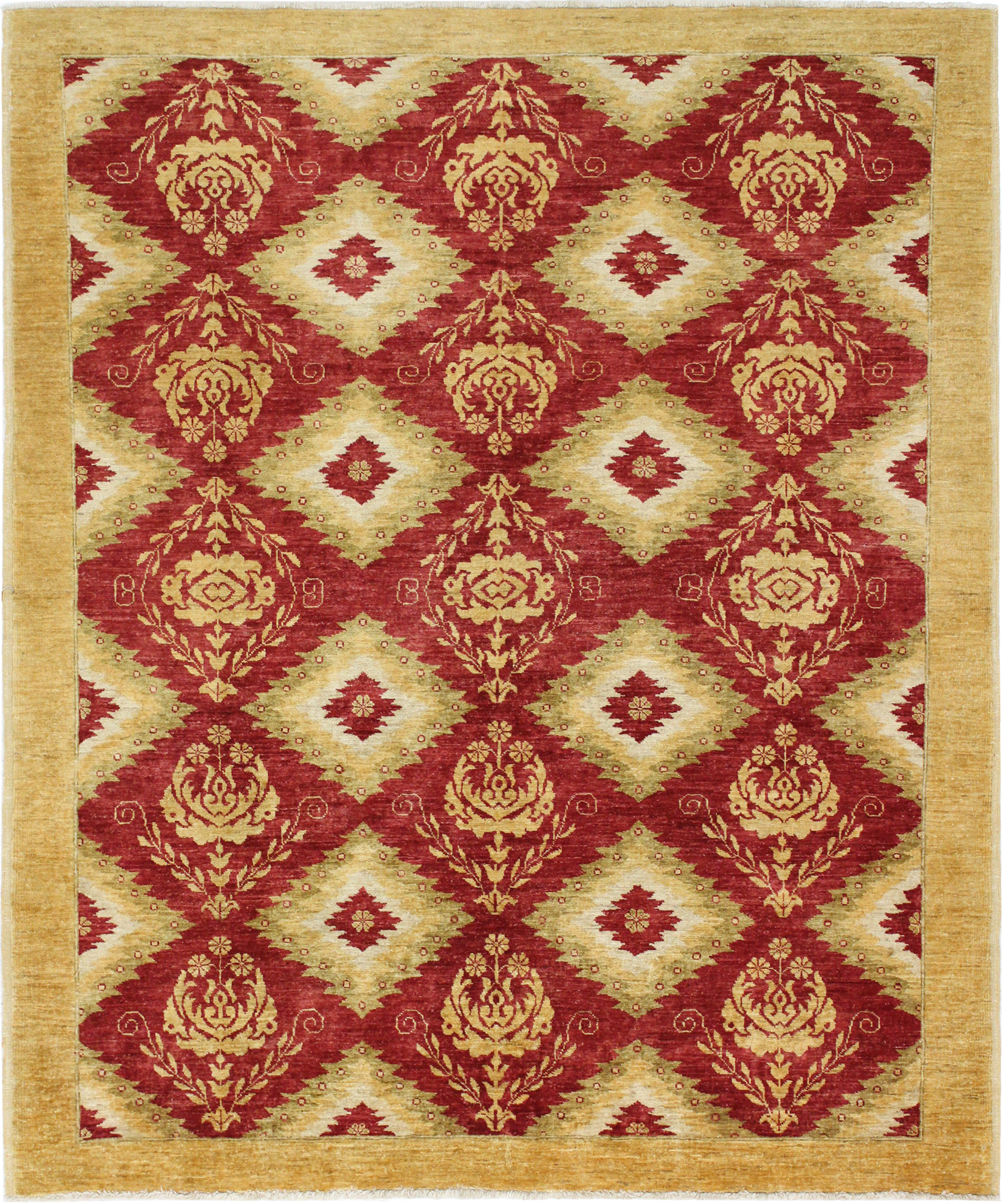 Fleur De Lis Living One-of-a-Kind Curtsinger Hand-Woven Wool Red/Gold ...